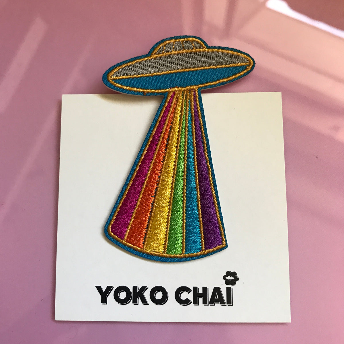 Rainbow Ufo Embroidery Patch – YokoChai